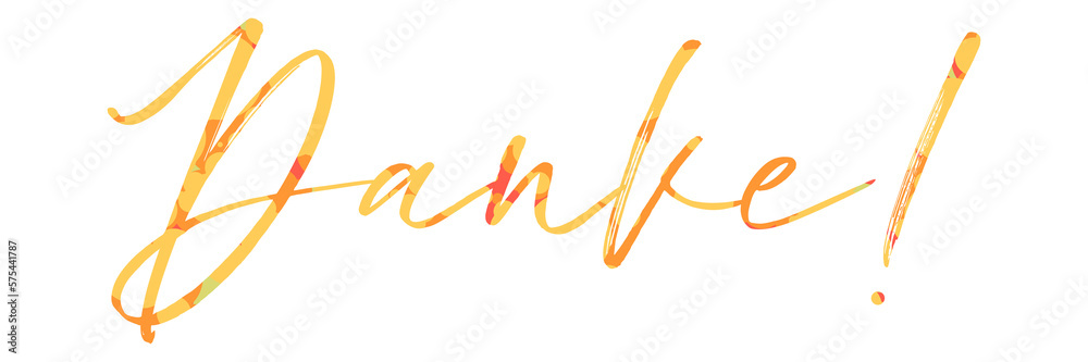 Danke Modern calligraphy. Hand drawn lettering danke isolated on the ...