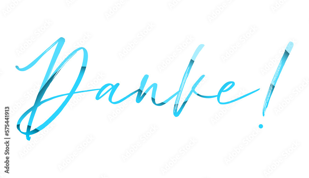 Danke Modern calligraphy. Hand drawn lettering danke isolated on the ...