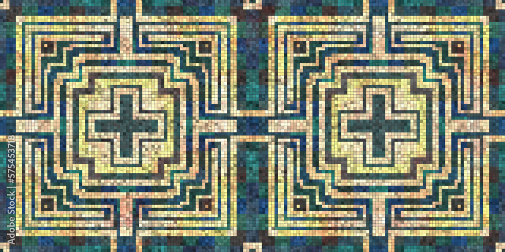 Green Aztec Background