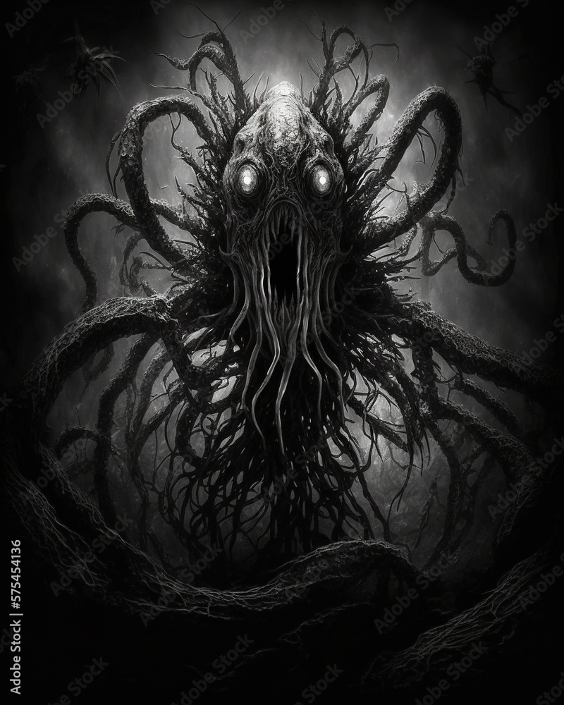 Photo & Art Print Eldritch Cthulhu Creature With Writhing Tentacles and ... Photo & Art Print Eldritch Cthulhu Creature With Writhing Tentacles and ...