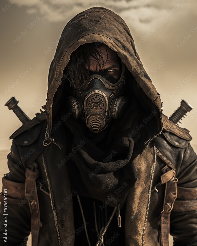 AI Generated Future Desert Warrior in a Harsh and Unforgiving Post ...