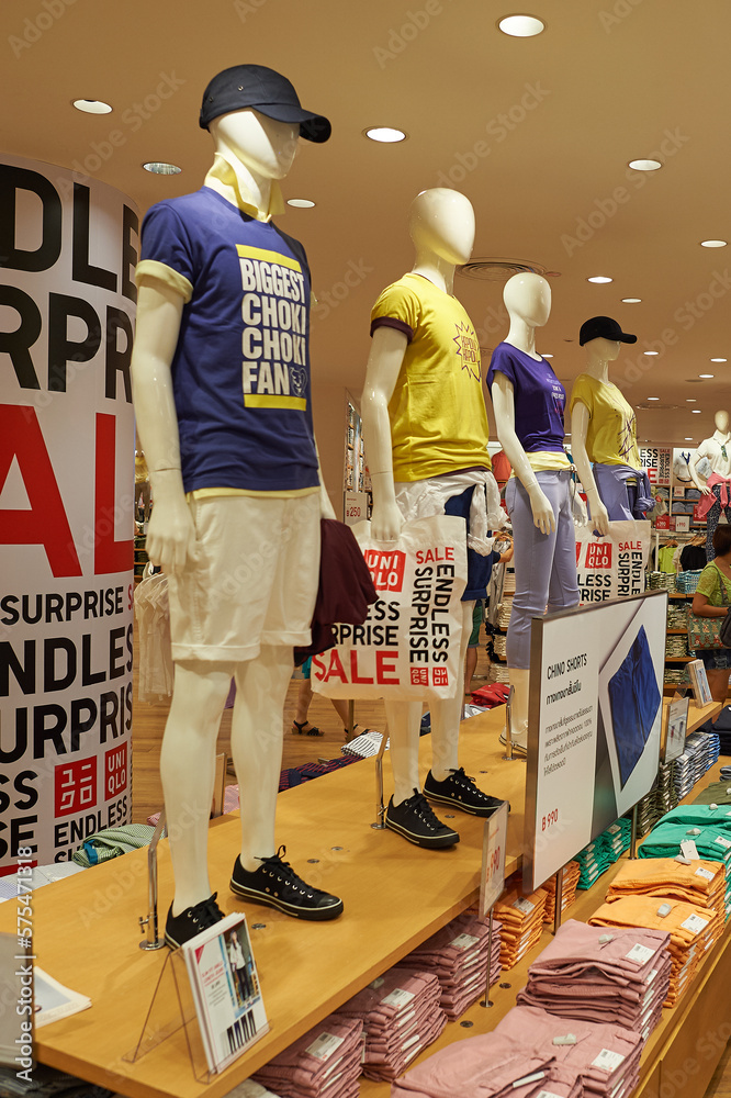 BANGKOK, THAILAND - CIRCA JUNE, 2015: dressed mannequins on display at ...