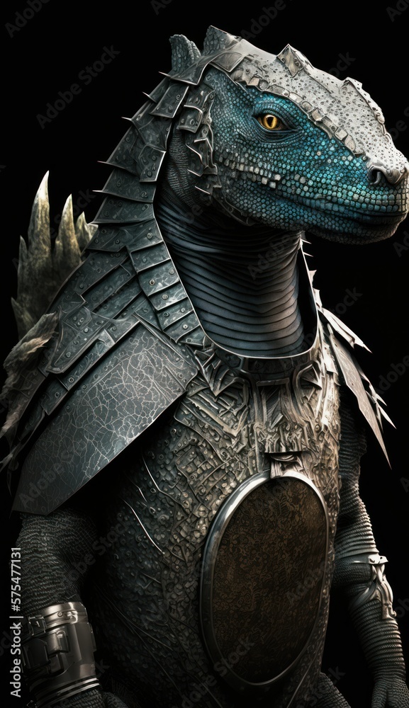 Stylish Futuristic Animal Alligator Combat Armor: A Cute and Cool ...
