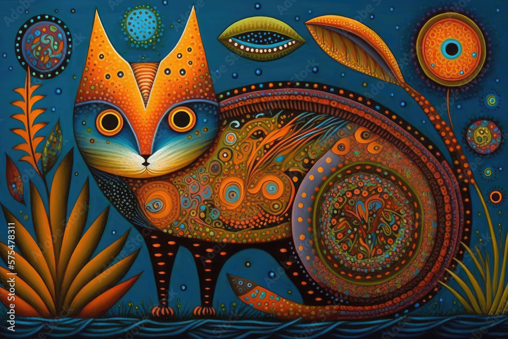 Mexican Folk Art Paintings Animals