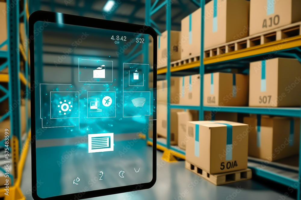Smart warehouse management system, using augmented reality, generative ...