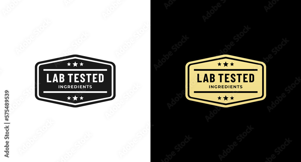 Simple Lab Tested Label or Lab Testing Seal Vector Isolated On White ...