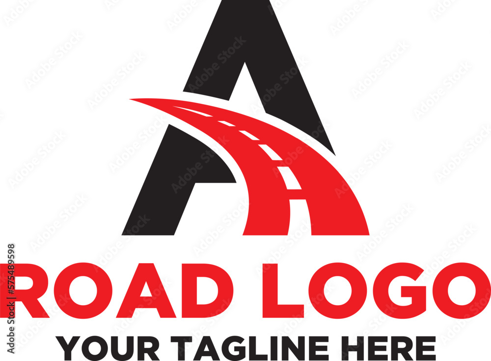 A letter with road logo, road icon, highway, roadway, path icon, logo ...
