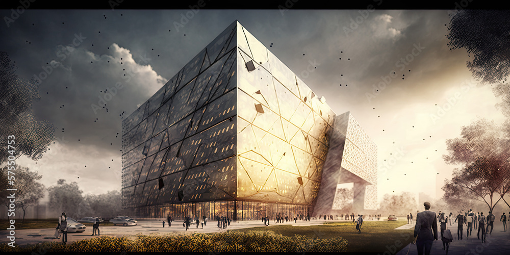 Kintsugi facade curtain wall: High Tech, surreal, techpunk, renzo piano ...