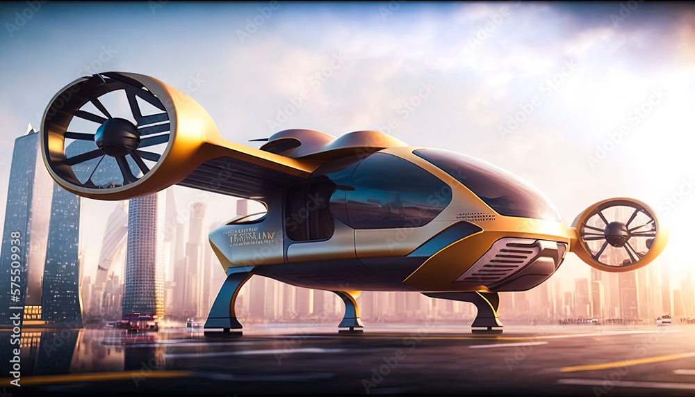 Generative AI illustration of a Creative Air Mobility The Future of ...