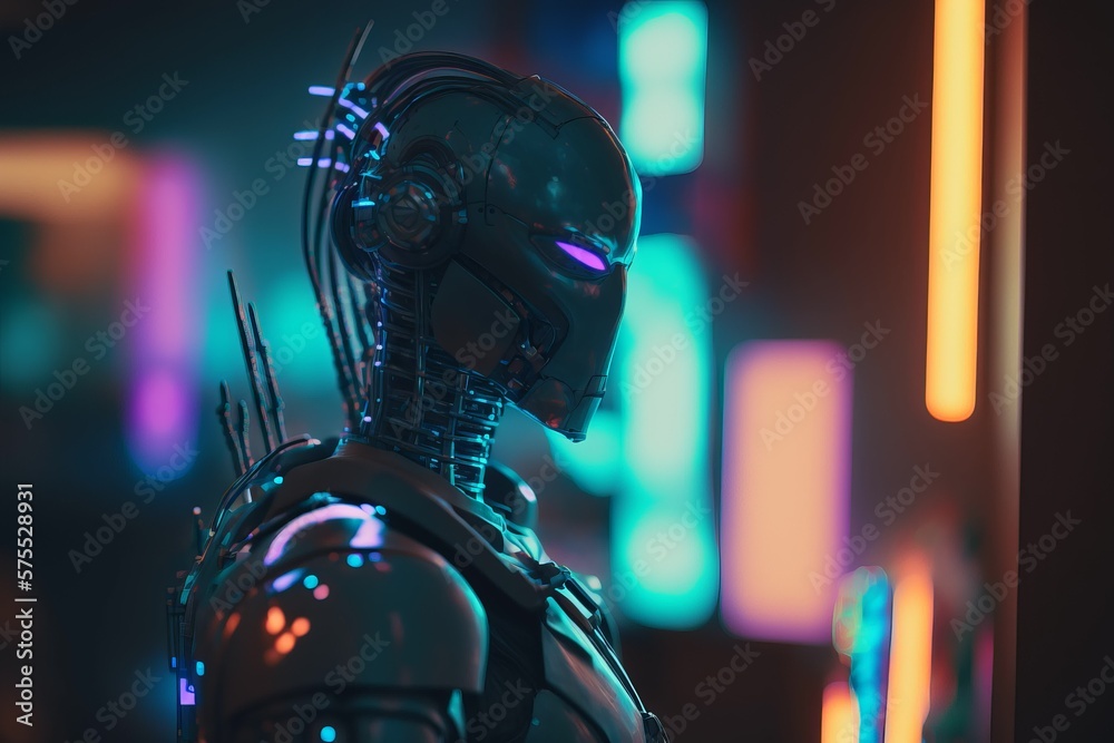 The robotic revolution is here; metal robots, cyborgs, and neon inserts ...