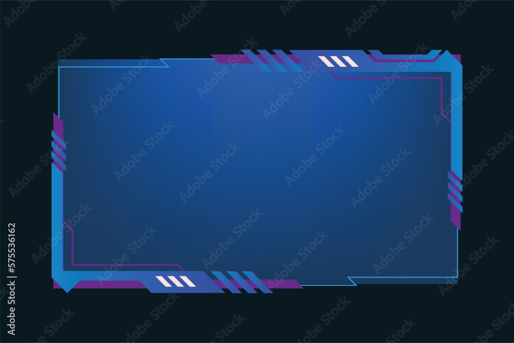 Simple gaming screen panel and overlay design with offline screen ...