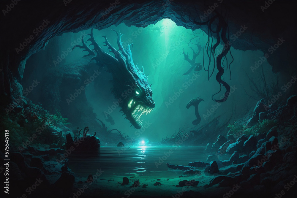 Variations of Sea Monster Generated by AI Stock Illustration | Adobe Stock