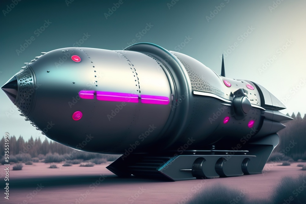 Futuristic Rocket Ships. Created with Generative AI, Artificial ...