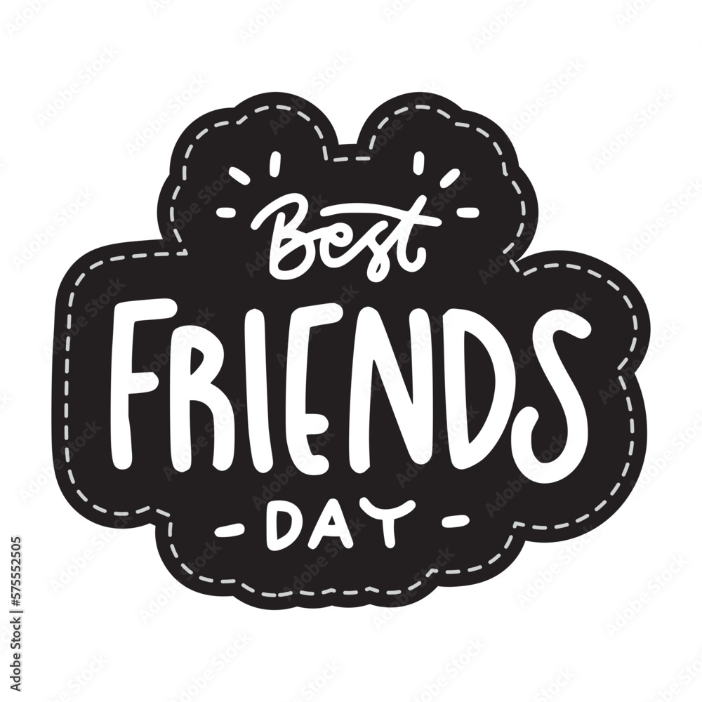 best friends day happy friendship day stickers Stock Vector | Adobe Stock