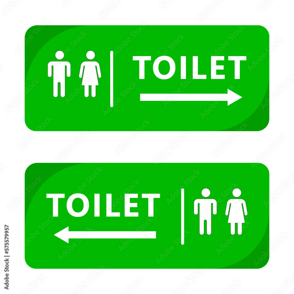 Toilet sign design. Vector Illustration. Stock Vector | Adobe Stock