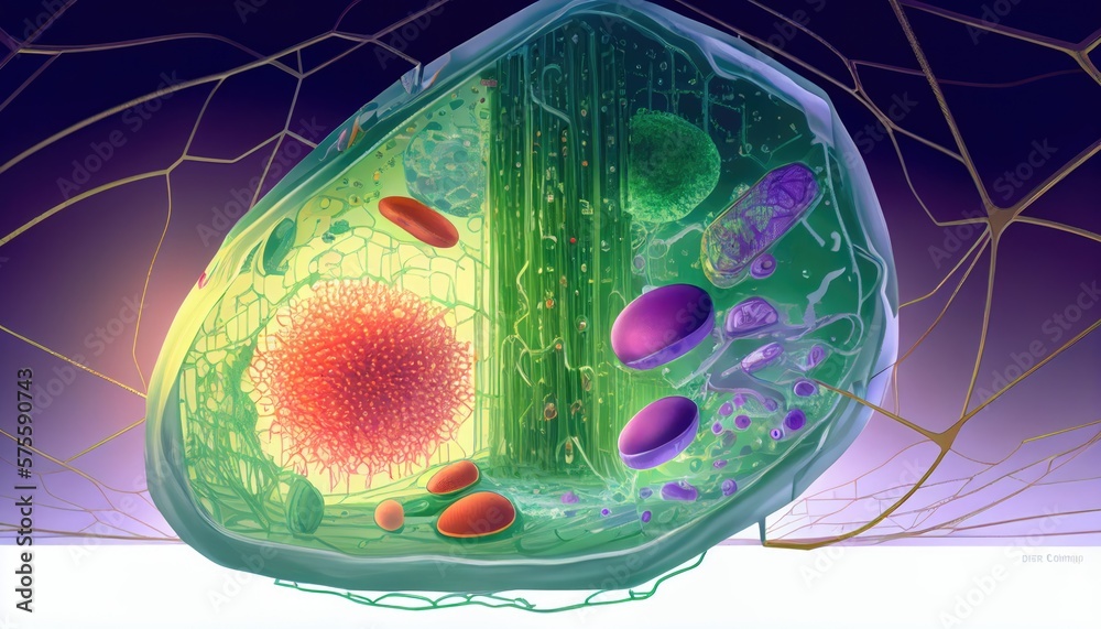 Detailed Microscopic Image of a Human Cell - Structure and Functions ...