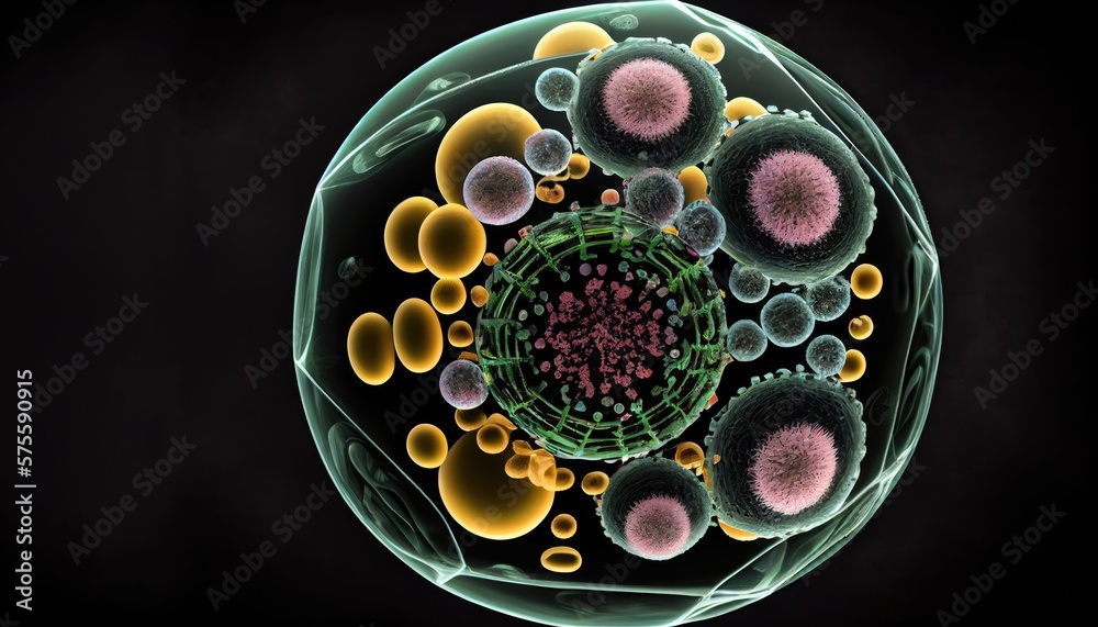 Detailed Microscopic Image of a Human Cell - Structure and Functions ...