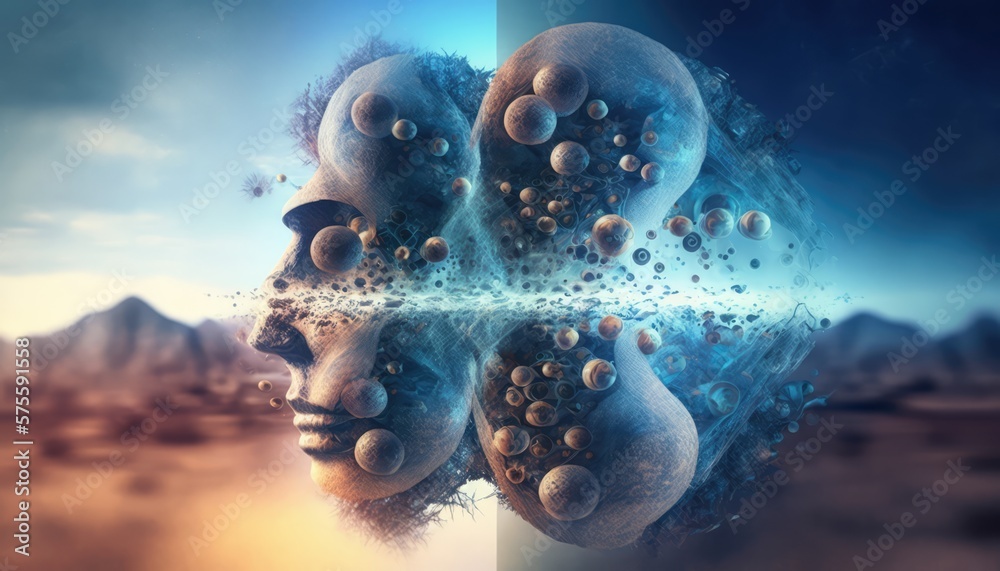 Abstract Representation of Human Cell Division - Artistic Depiction of ...