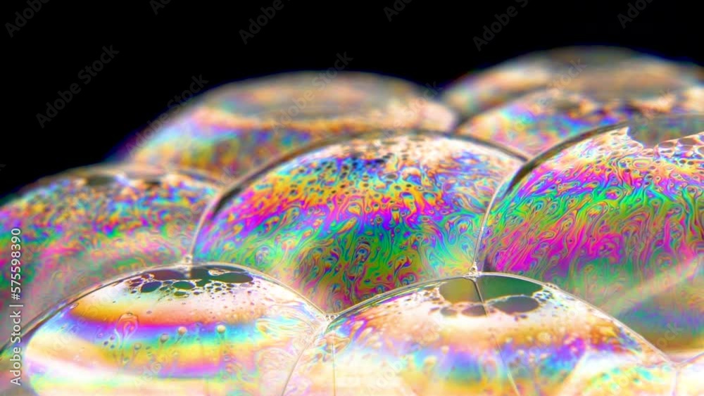 a soap bubble that shimmers in different colors.Thanks to macro ...