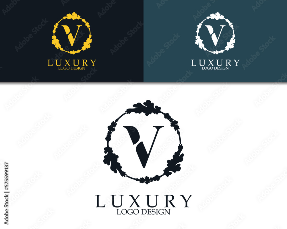 letter V luxury logo design,suitable for brand identity,logo boutique ...