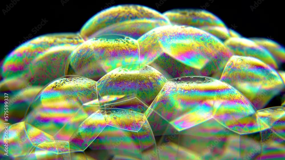 a soap bubble that shimmers in different colors.Thanks to macro ...