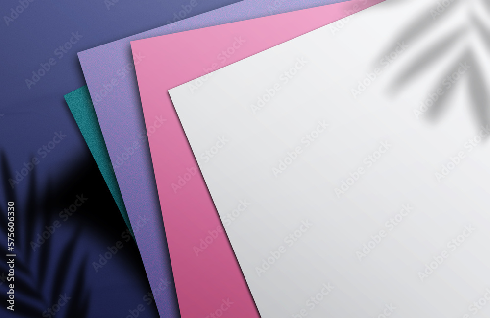 paper logo mockup. Square paper mockup with realistic shadows ...