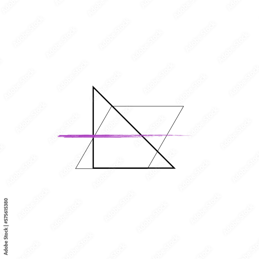 On a white background, two geometric shapes are depicted in the center ...