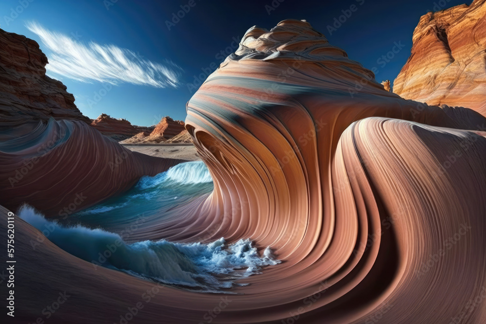 Arizona's renowned Wave Trail. The geological artwork created by mother ...