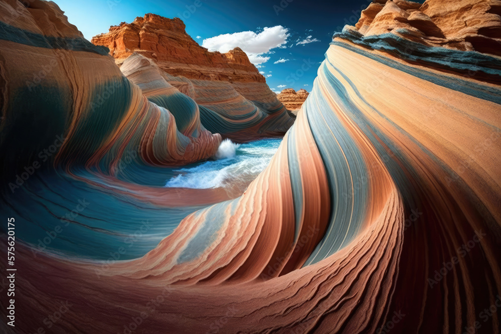 Arizona's renowned Wave Trail. The geological artwork created by mother ...