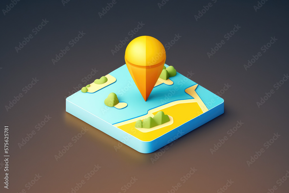 simple 3d location services pin point emoji icon render made by ...