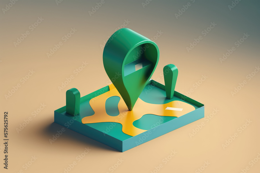 simple 3d location services pin point emoji icon render made by ...