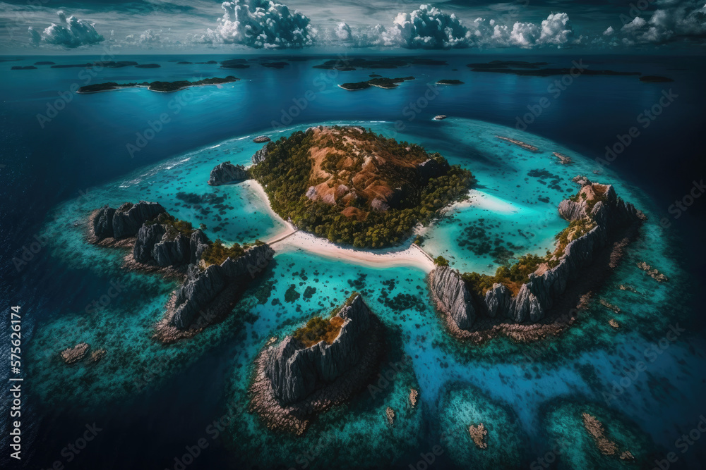 Island chains in the sea. Aerial photos of the Philippine dream islands ...