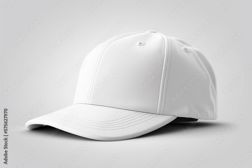 Isolated white cap mockup Generative AI Stock Illustration | Adobe Stock