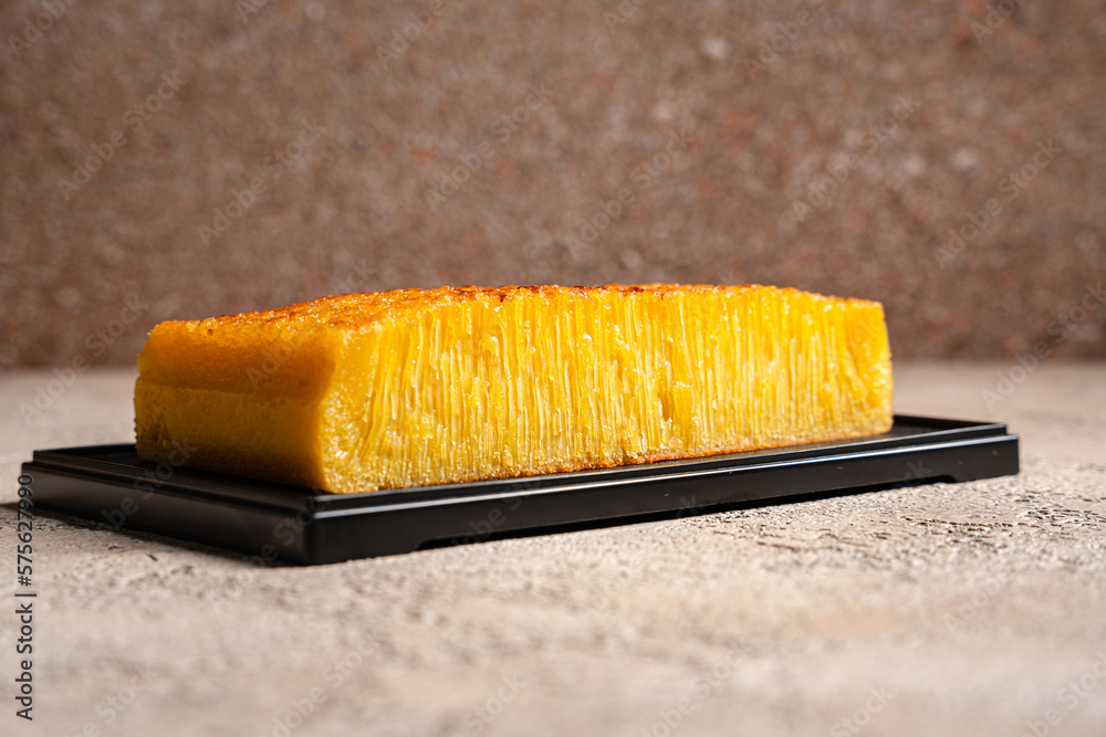 Bika ambon or golden cake or golden kuih bingka in Singapore, is an ...