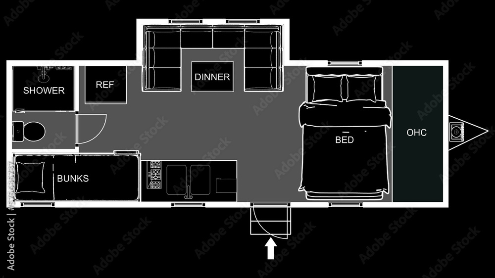 travel trailer floor plans. Popular travel trailer floorplan. Floorplan ...