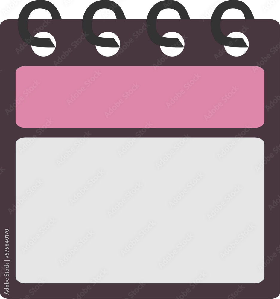 Blank Calendar Icon Flat