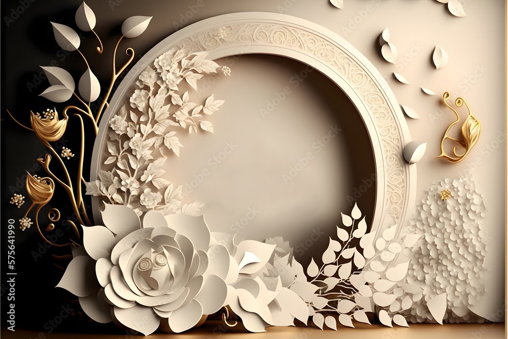 Wedding/marriage celebration invitation card design background template ...