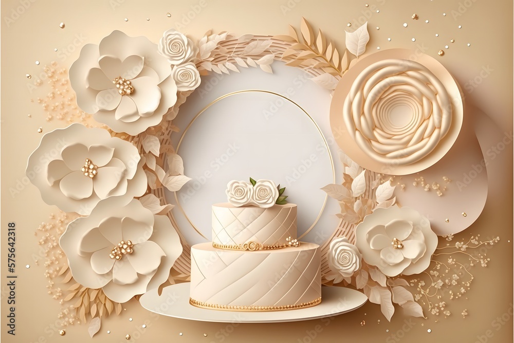 Wedding/marriage celebration invitation card design background template ...