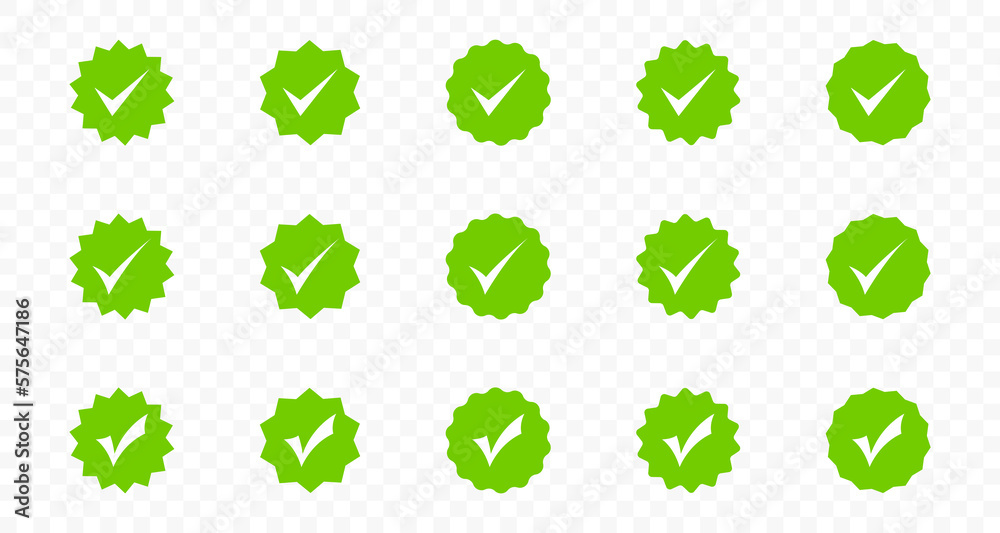 Check mark. Tick. Simple flat design check marks. Isolated vector check ...