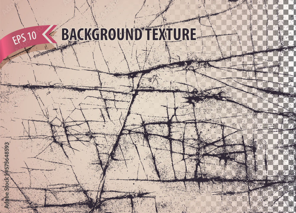 Isolated rough overlay grunge texture with crack effect. Abstract ...