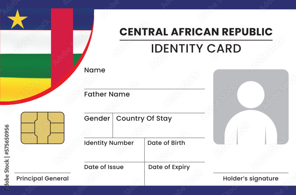 Africa Identity Card and National Identity Card Design Stock Vector ...