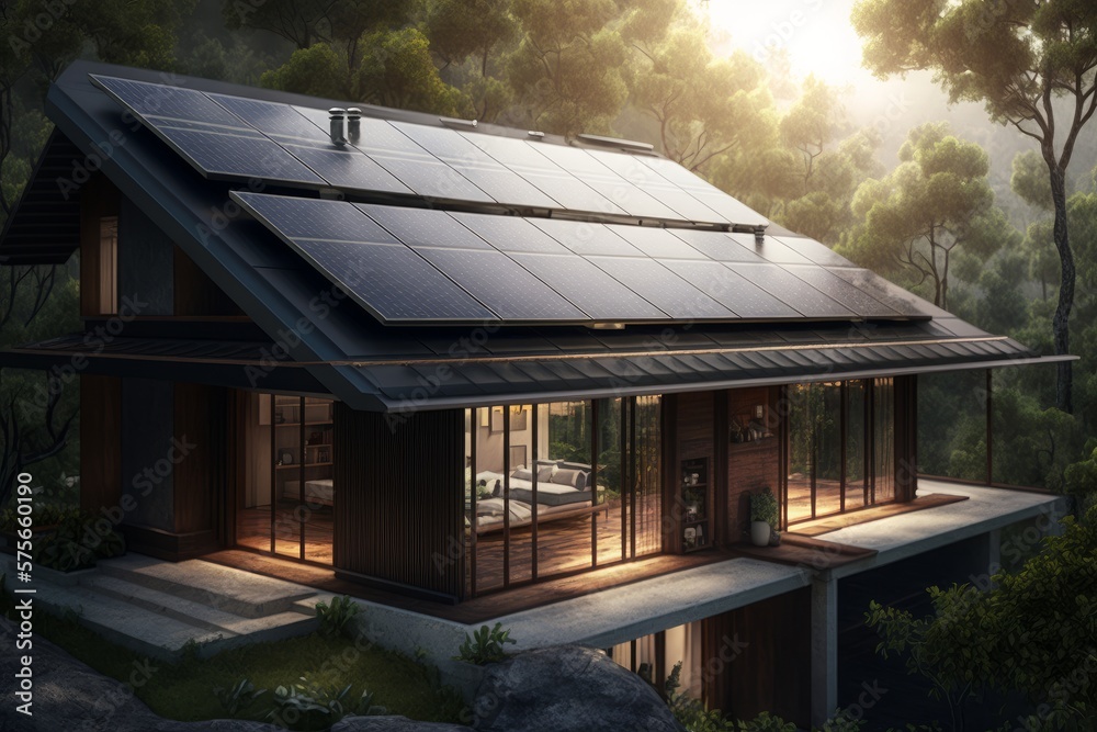 High-Quality Photorealistic 3D Renderings of Solar Panels on a Roof ...