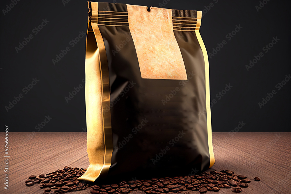 Coffee packaging template design set. Realistick mockup. illustration ...