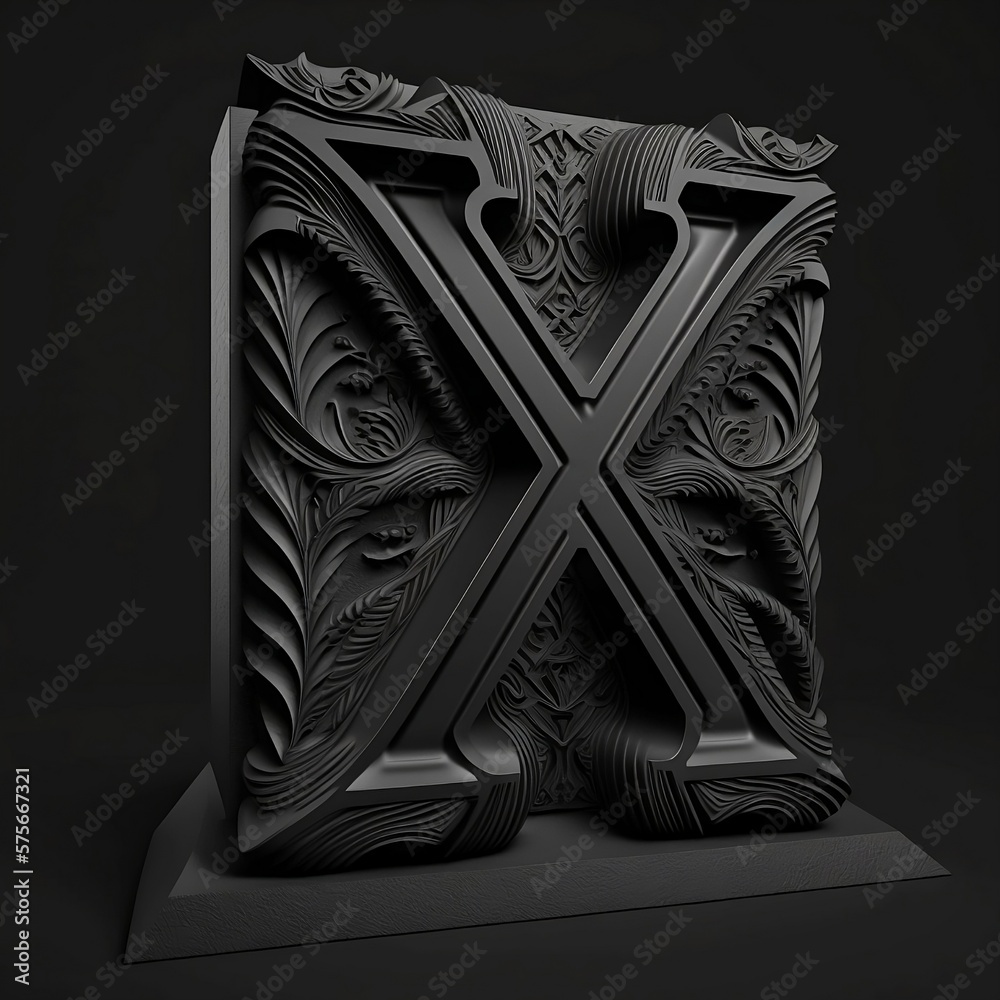 BLACK CARVED LETTER, black carved letters, carved letters, black ...