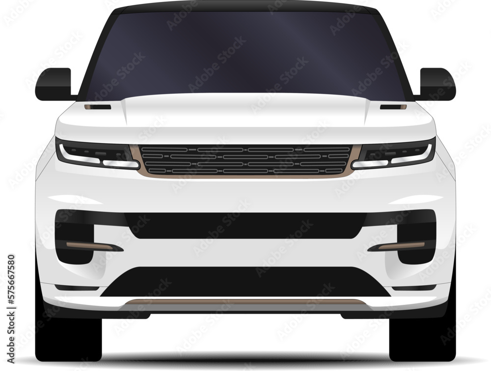 realistic SUV car. front view Stock Vector | Adobe Stock