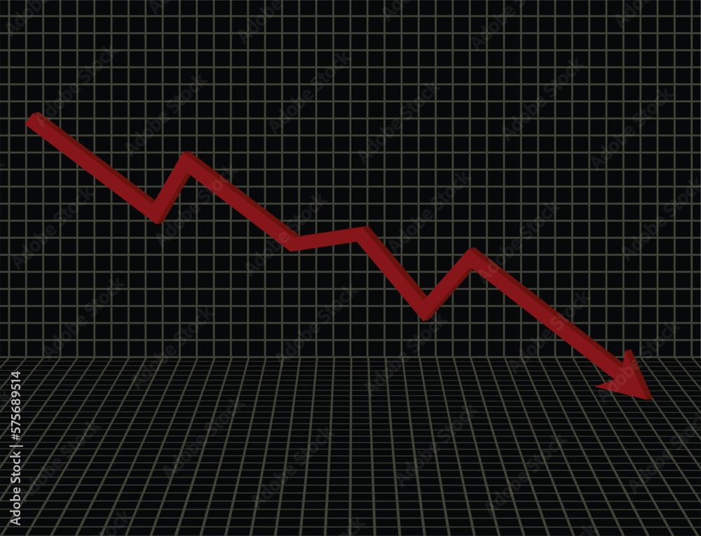 3D arrow graph. vector illustration Stock Vector | Adobe Stock