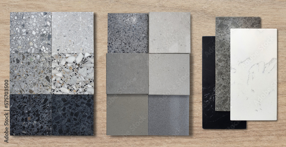 sample of materials construction on wood background. materials use for ...