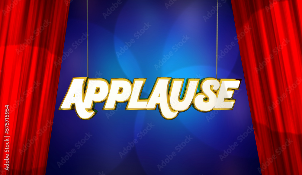 Applause Red Curtains Clap Show Theatre Performance Great Response 3d ...