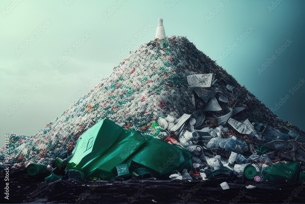 Piles of plastic waste washed up on beach, highlighting the impact of ...