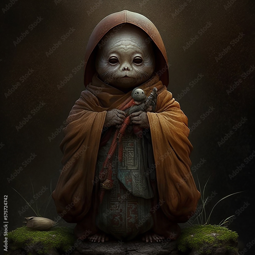 Japanese mythology. Japanese mythological god Jizo. Created with ...